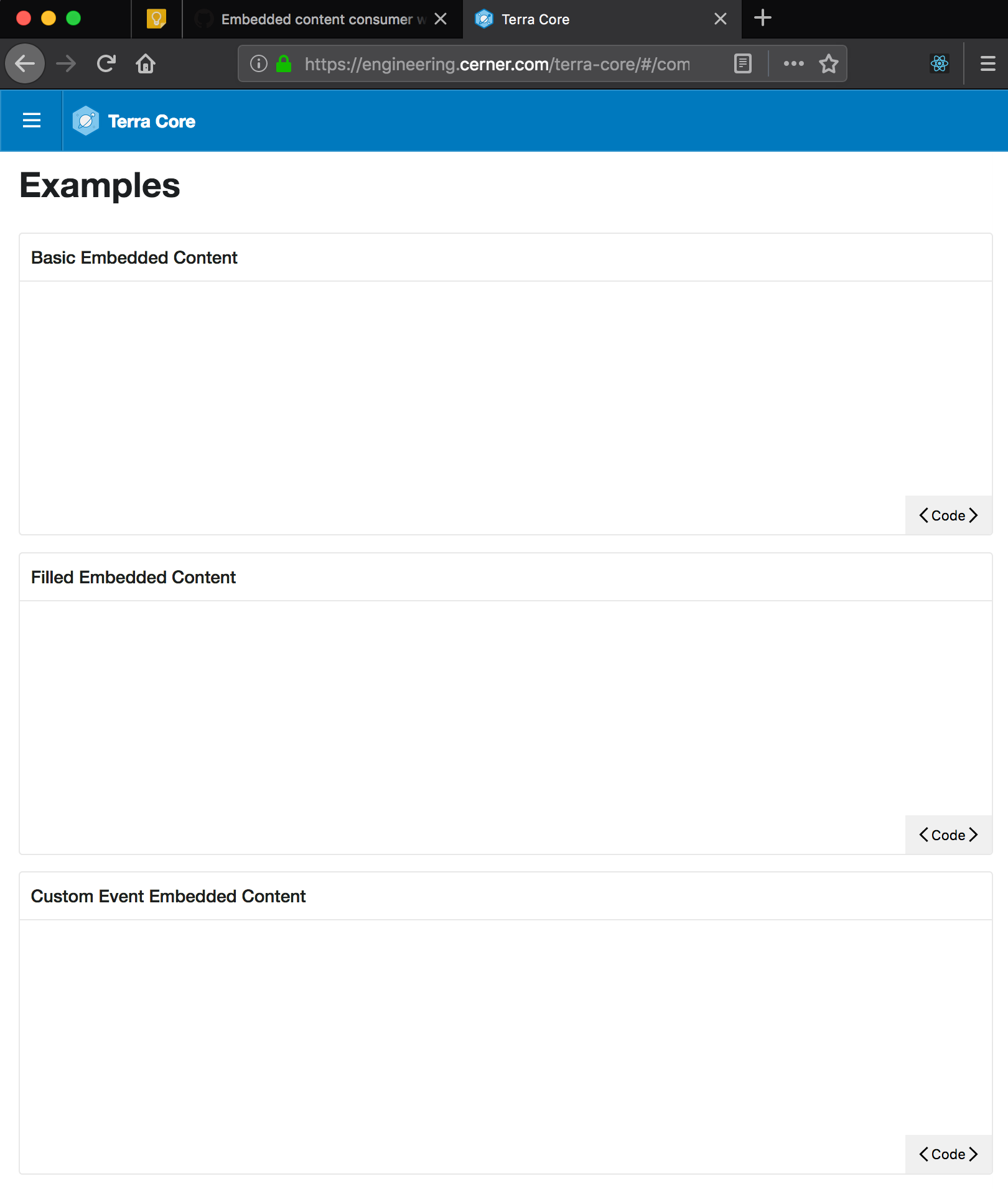 [Embedded Content Consumer] Terra-dev-site examples blank · Issue #363 · cerner/terra-framework ...