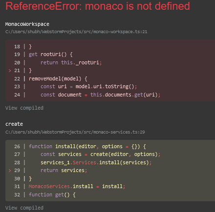 MonacoServices: monaco is not defined · Issue #262 · TypeFox/monaco-languageclient · GitHub