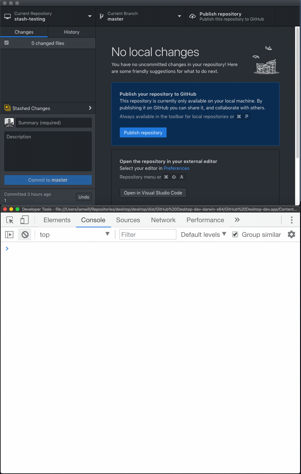 Stashing Merge Conflicts Resulting From Applying A Stash Entry Does Not Update State Properly