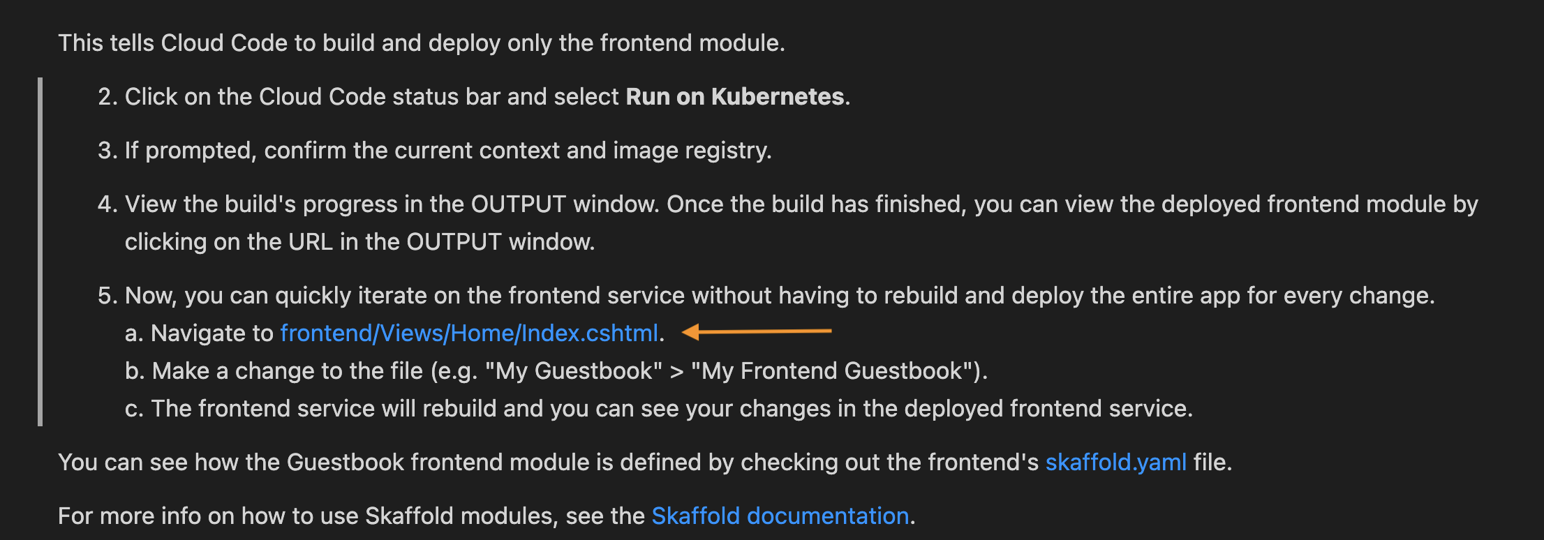 Update VS Code read me skaffold modules example · Issue #1019 · GoogleCloudPlatform/cloud-code ...