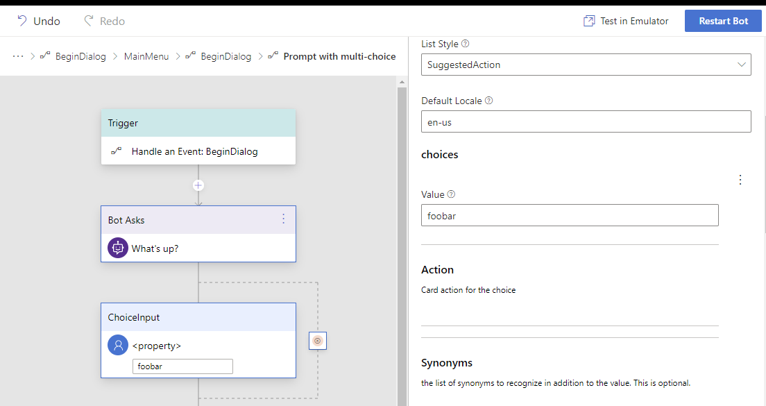 [Hackathon] "Prompt with multi-choice"'s options show up as empty boxes ...