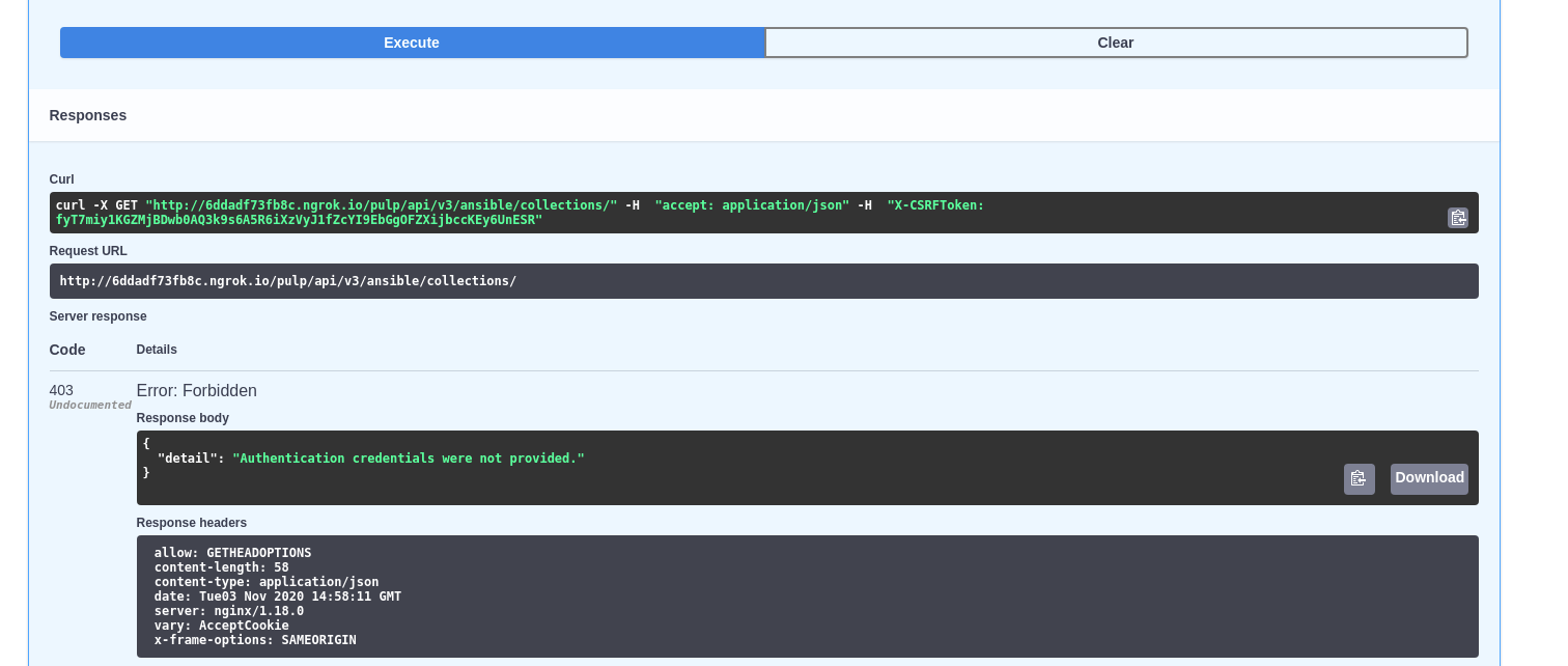 Enable the swaggerui view supported by spectactular by alikins · Pull Request #824 · pulp ...