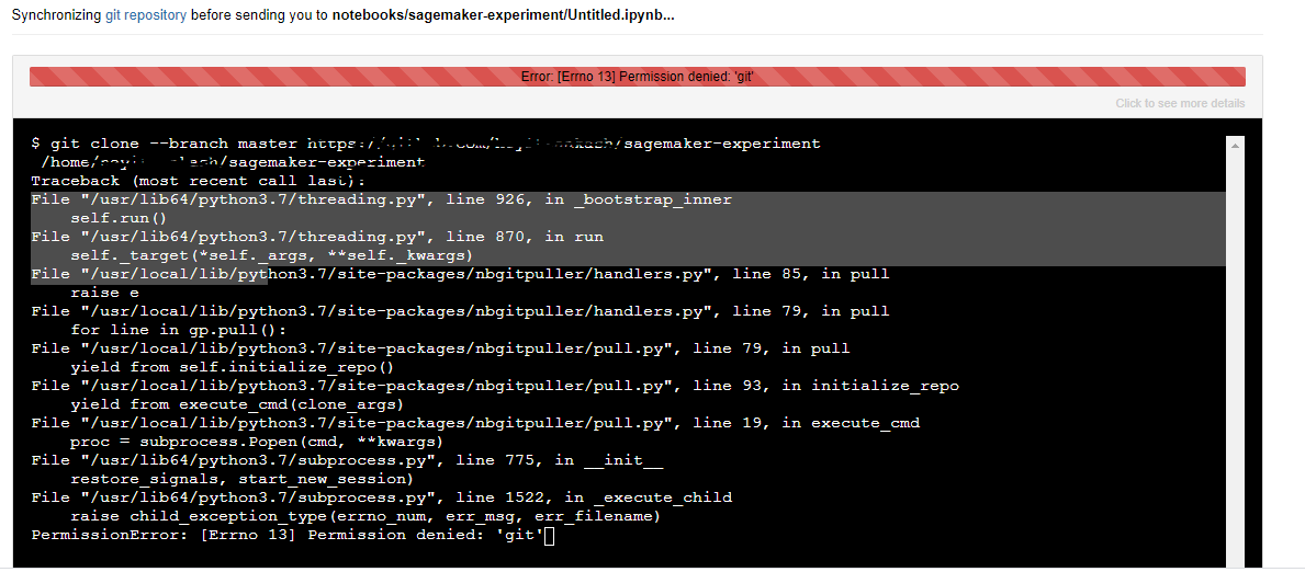Permission issue jupyterhub :error no 13 Permission denied git · Issue #116 · jupyterhub ...