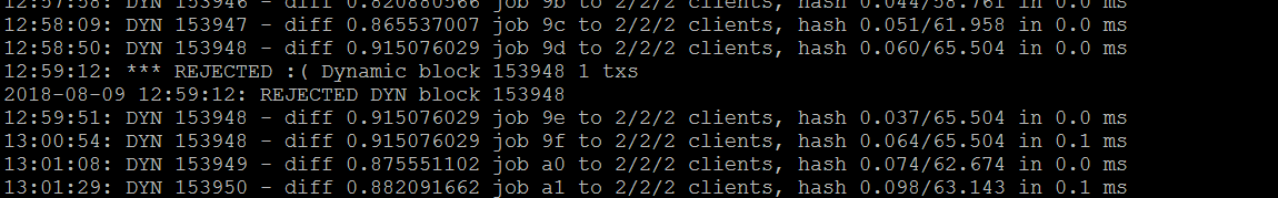 DYN Block Rejected · Issue #195 · duality-solutions/Dynamic · GitHub