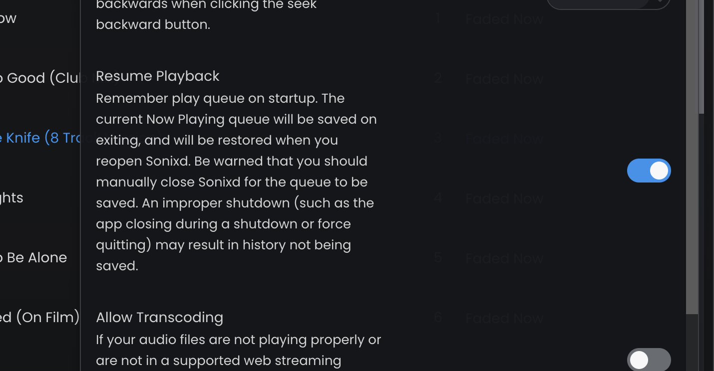 Remember last song/playlist on startup · Issue #130 · jeffvli/sonixd · GitHub