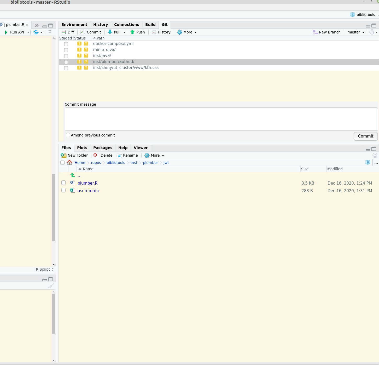 Request: git Review Changes window: default layout with commit message window at bottom instead ...