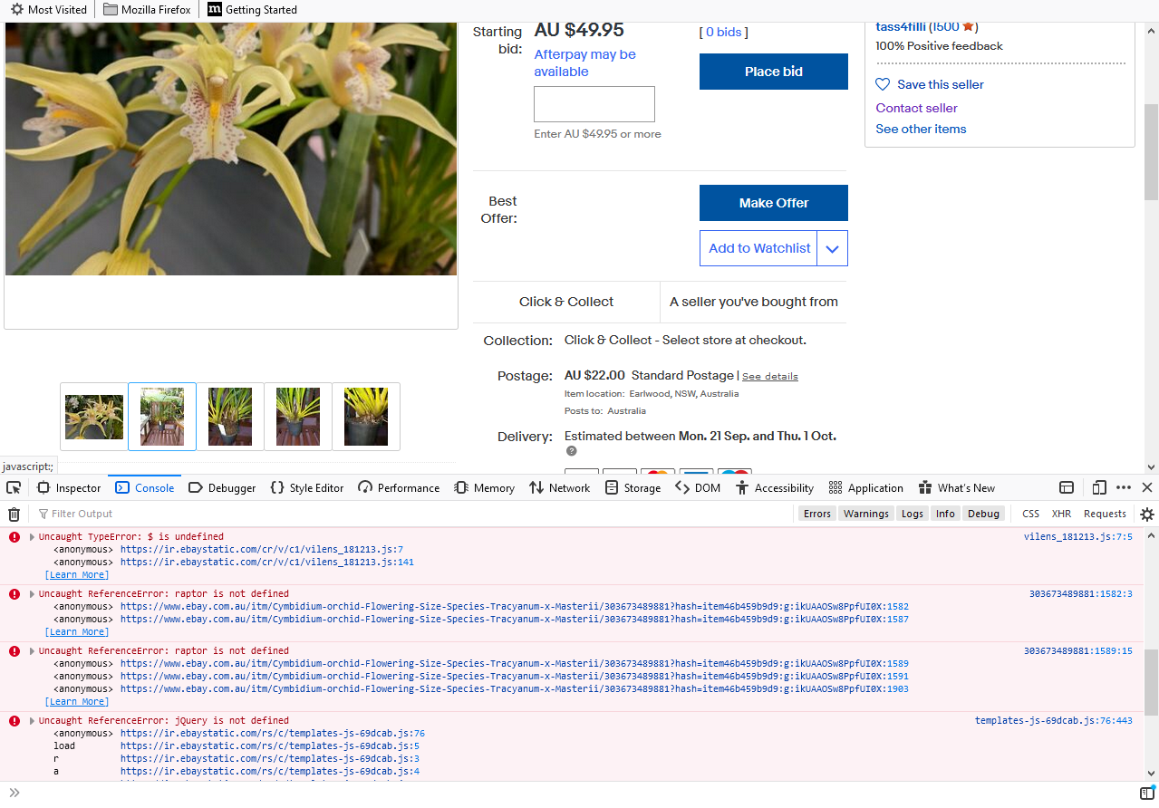 Breaks eBay listings in Firefox · Issue #1729 · dhowe/AdNauseam · GitHub
