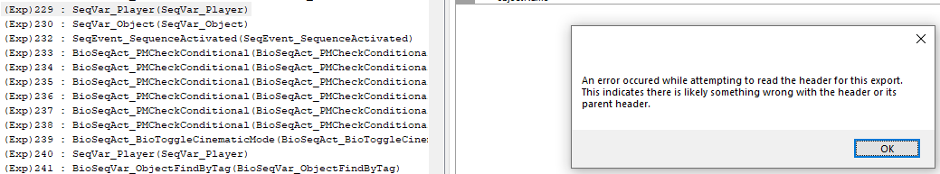 Header errors in cloned objects. · Issue #127 · ME3Tweaks/LegendaryExplorer · GitHub