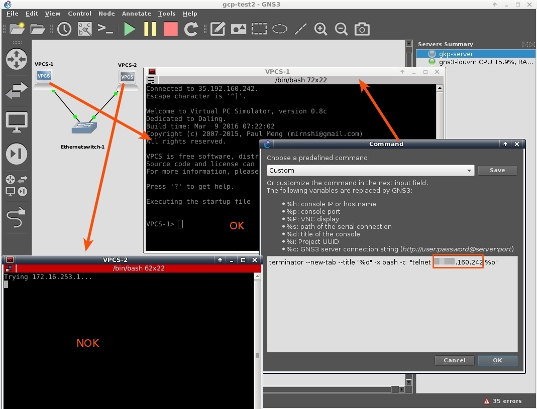 gns3 remote server : console needs to detect automatically the remote server IP · Issue #2286 ...
