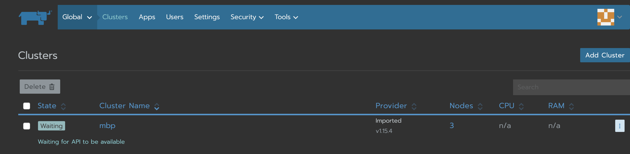 Import existing cluster stuck pending - cluster agent keep restarting - v2.3.0-rc7 · Issue ...