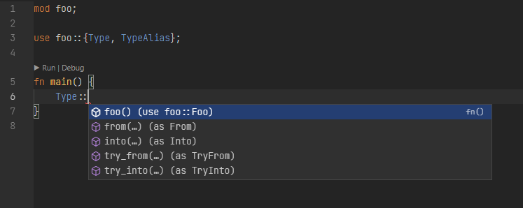 RA doesn't suggest autoimporting traits by static methods for type aliases · Issue #11506 · rust ...
