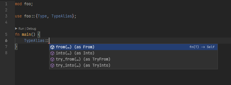 RA doesn't suggest autoimporting traits by static methods for type ...