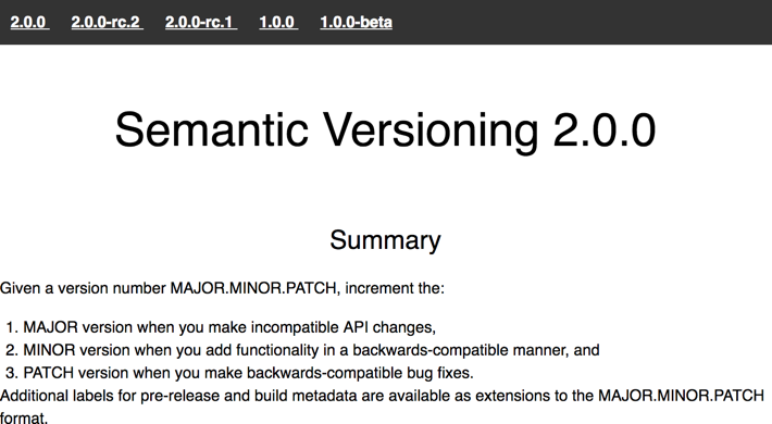 Rename "Major" to Breaking and "Minor" to Feature · Issue #411 · semver/semver · GitHub