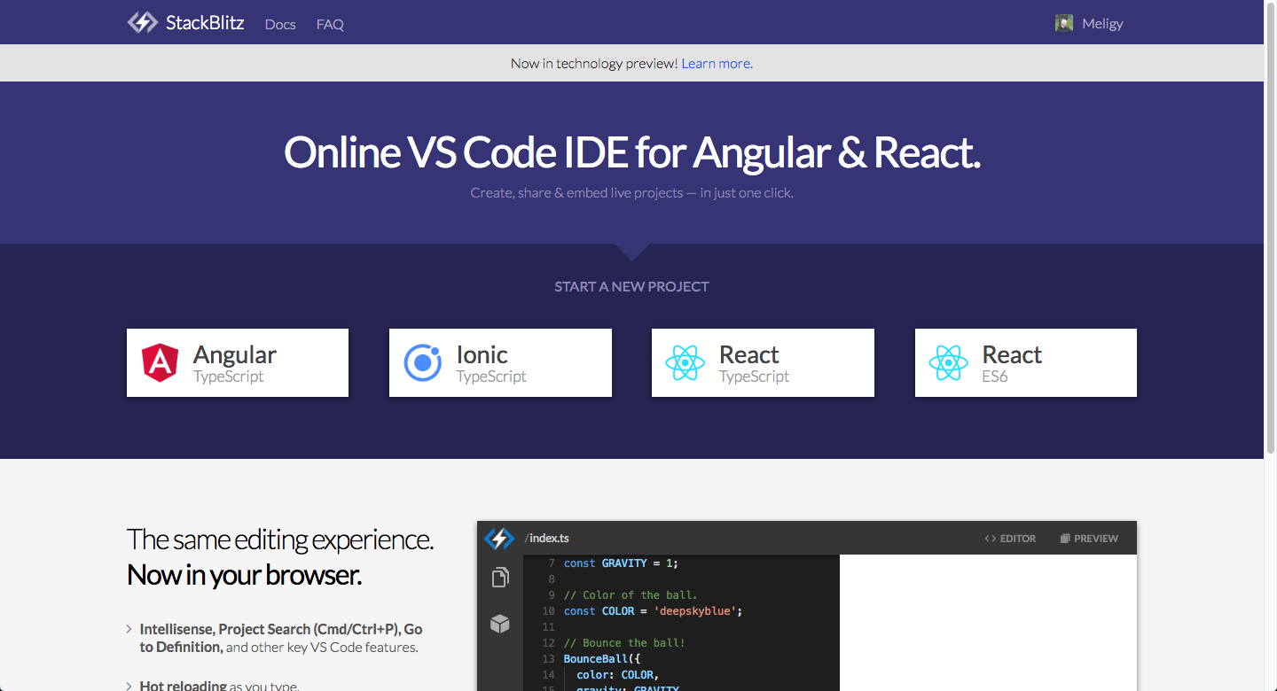 Enable TypeScript in CRA preset · Issue #15 · stackblitz/core · GitHub