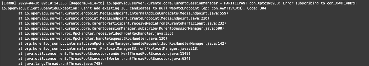 Sometimes Webrtcendpoint Is Null When Adding Candidates · Issue 455 · Openviduopenvidu · Github