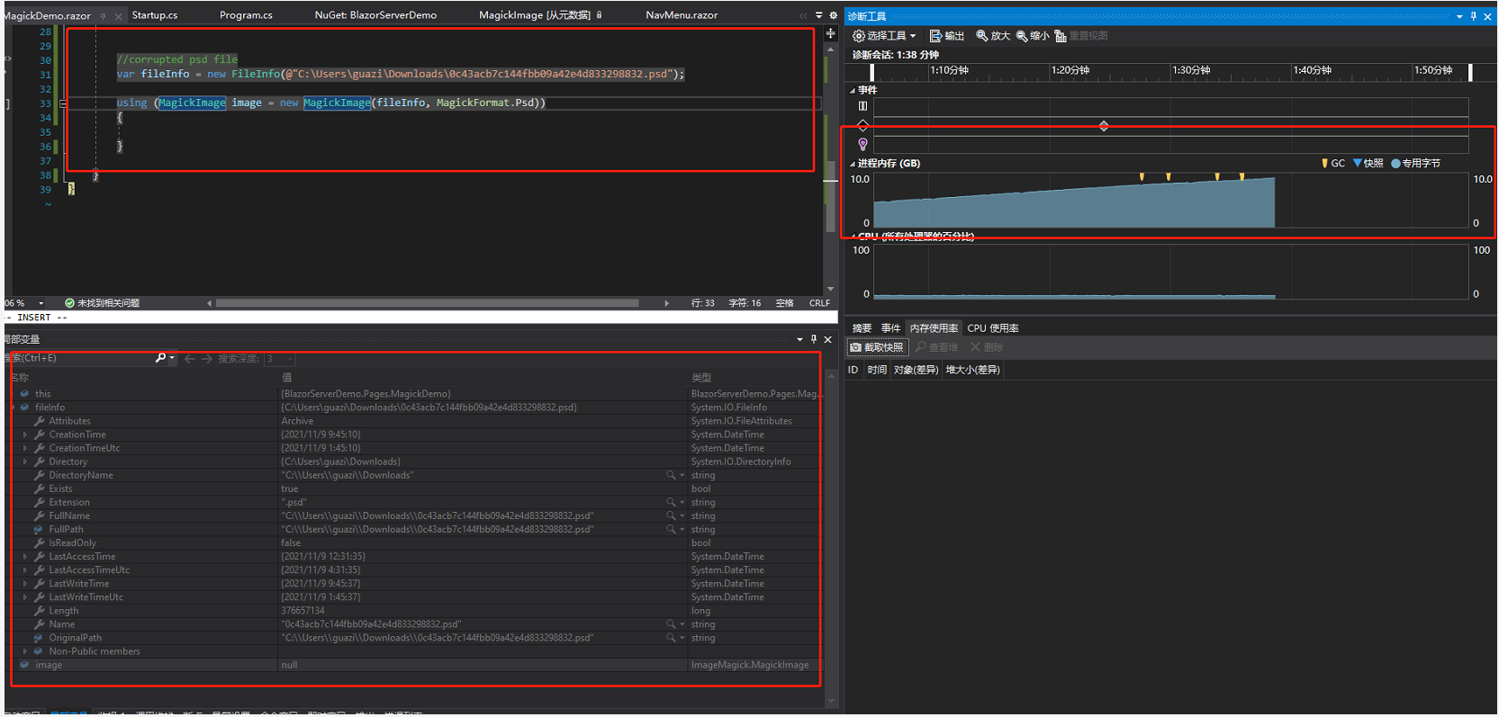 Reading corrupted PSD will cause memory overflow · Issue #1071 · dlemstra/Magick.NET · GitHub