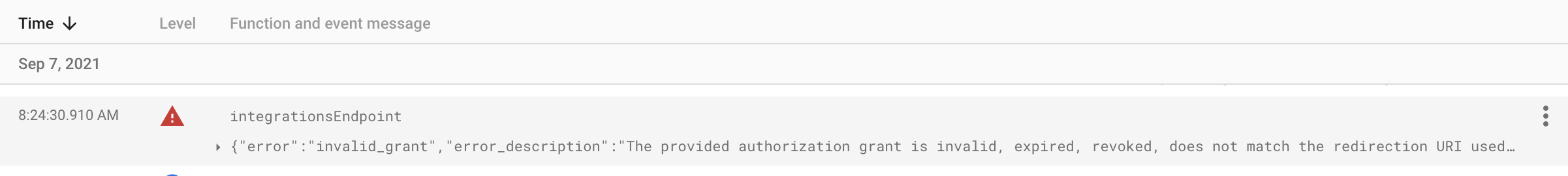 OAuth Authentication Issue: The provided authorization grant is invalid, expired, revoked, does ...