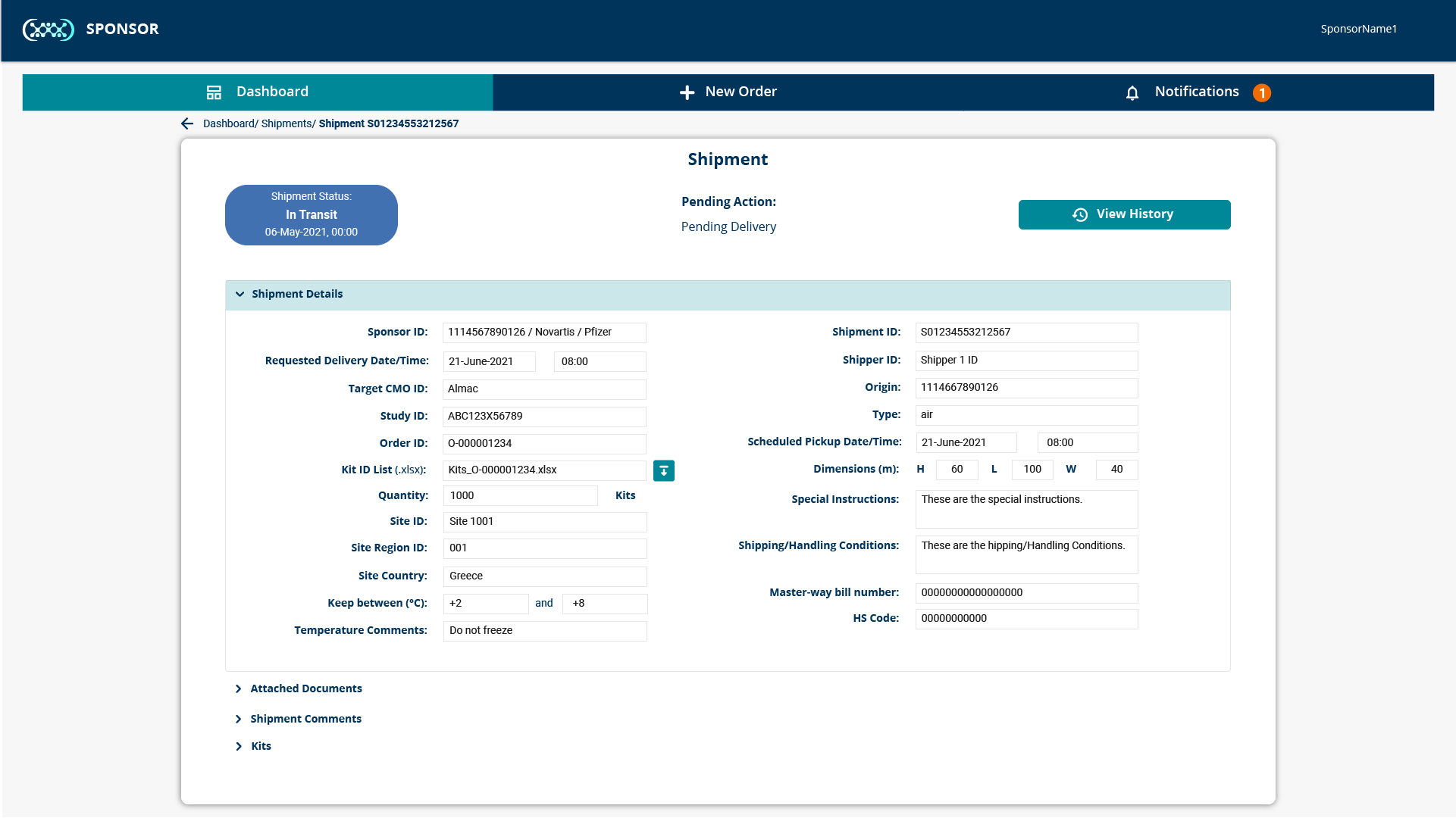 [SPONSOR] Update View Shipment page with the new information after the ...