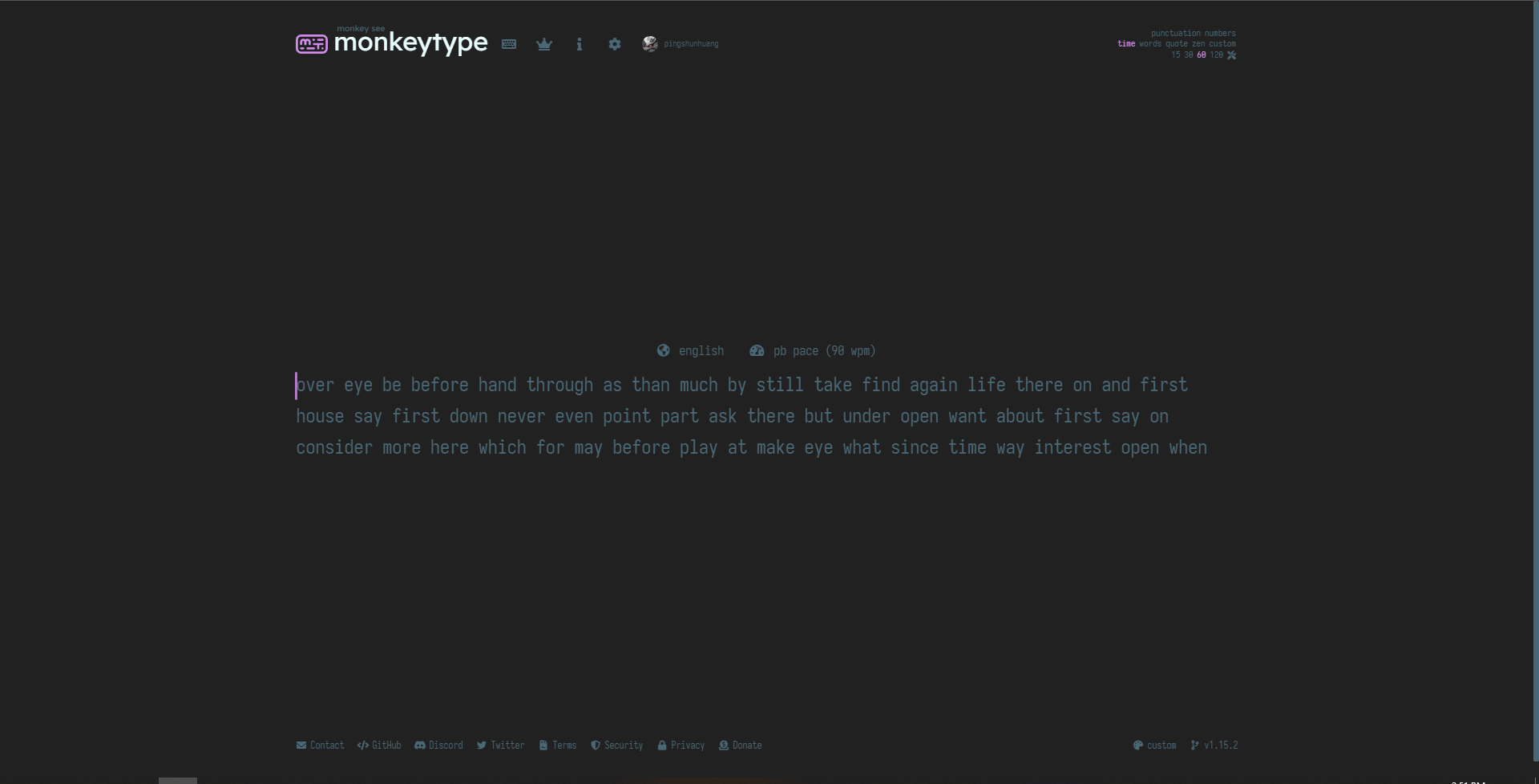 Annoying scroll bar on typing page · Issue #3330 · monkeytypegame/monkeytype · GitHub
