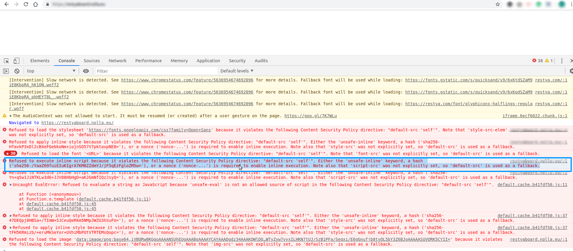 Blank page for the login page · Issue #2522 · RestyaPlatform/board · GitHub