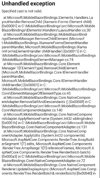 InvalidCastException when replacing elements inside of frame · Issue #271 · dotnet ...