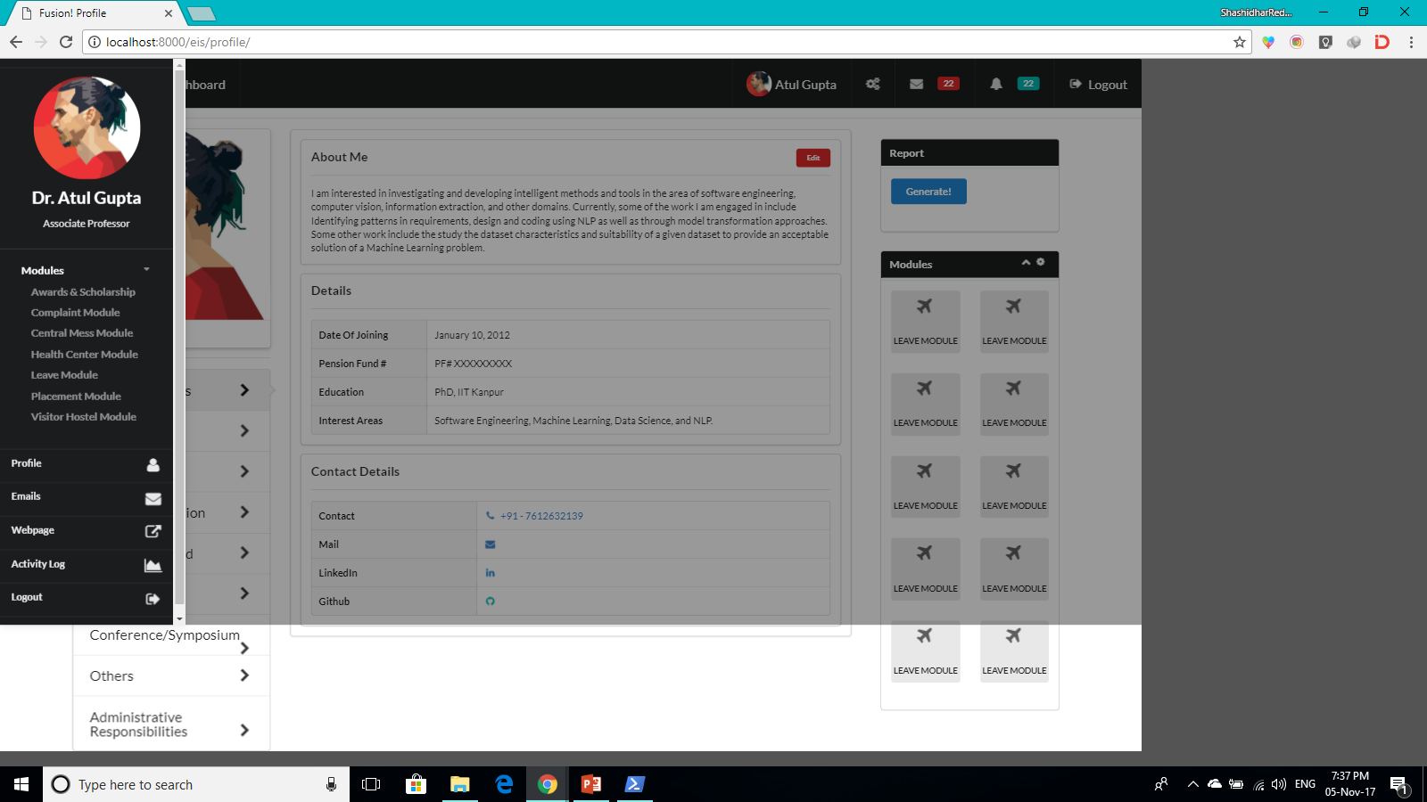 Front End is not responsive · Issue #83 · Velle-log/FusionIIIT · GitHub