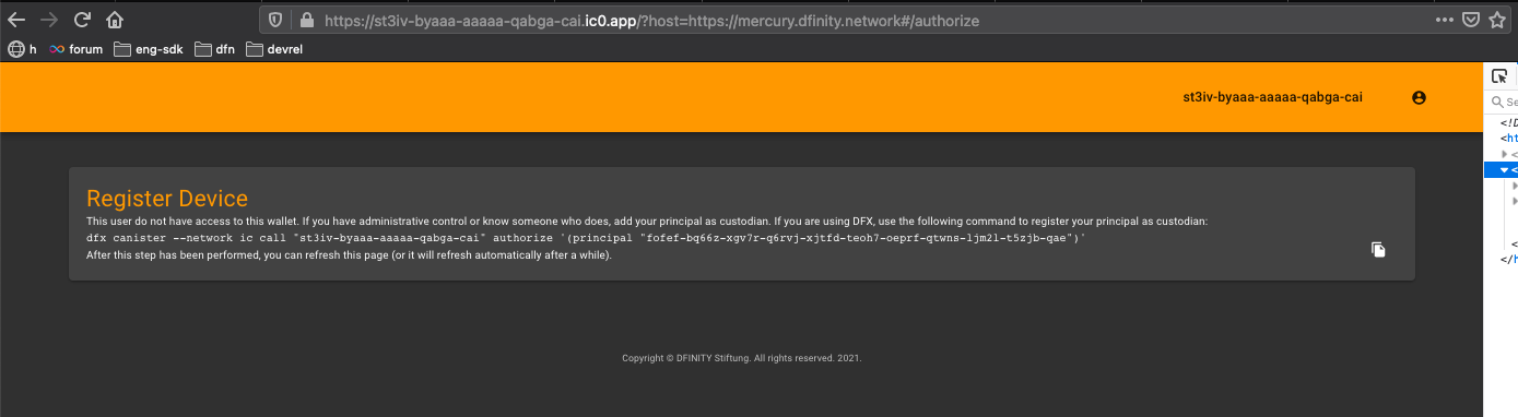 Mercury Onboarding Error While Following Docs Error Found Argument Canister Name Which