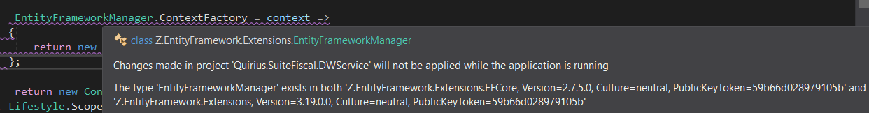 Using Both Z Entityframework Extensions And Z Entityframework Extensions Efcore In The Same