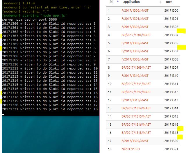 Inconsistent behaviour with insert() followed by saveDatabase() · Issue ...