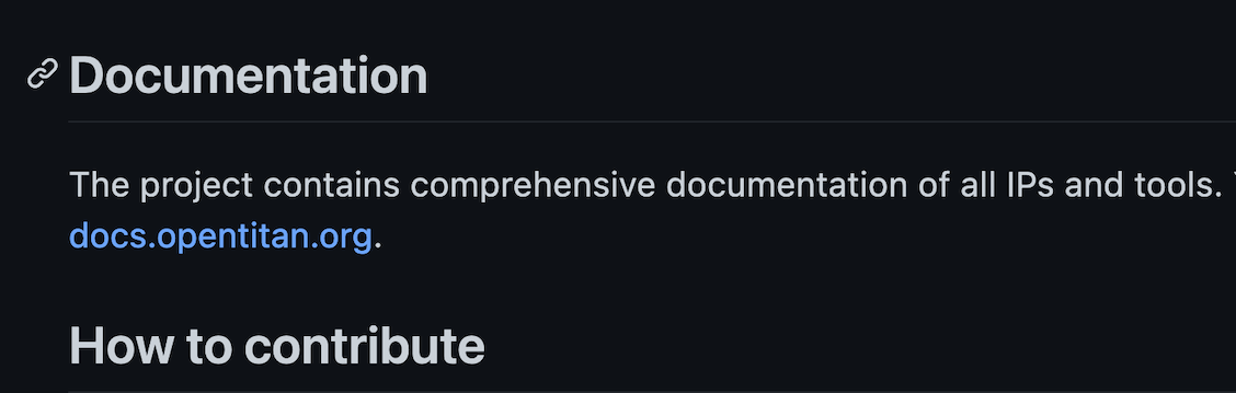 [doc] Add visual section header anchors in HTML documentation · Issue #13097 · lowRISC/opentitan ...