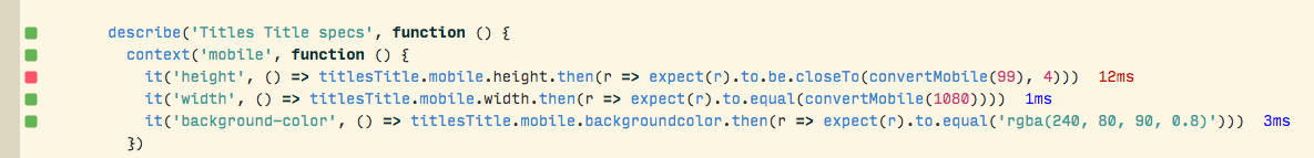 VSCode execution time displayed instead of failing assertion output ...