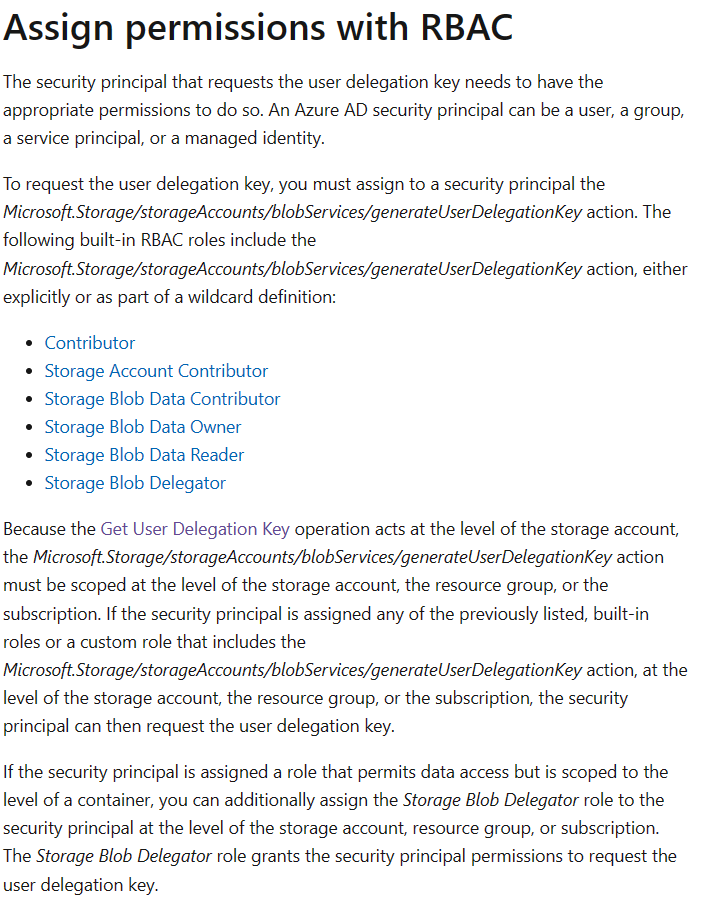 generate-sas CLI command fails using custom role with ... generate-sas CLI command fails using custom role with ...