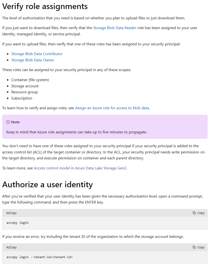 az storage blob sync fails with "--auth-mode login" · Issue #26717 · Azure/azure-cli · GitHub