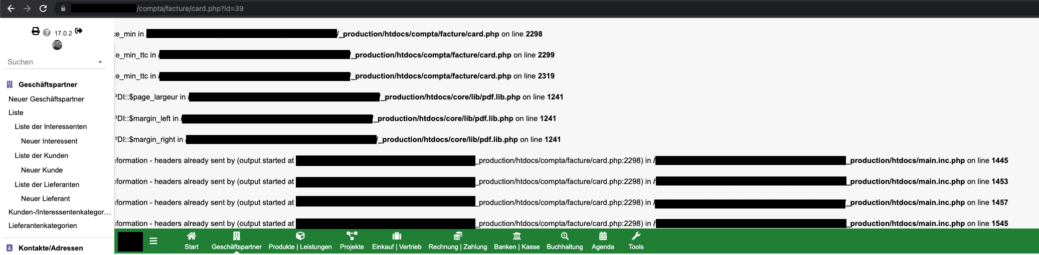 PHP Warnings on multiple pages / actions · Issue #25224 · Dolibarr/dolibarr · GitHub