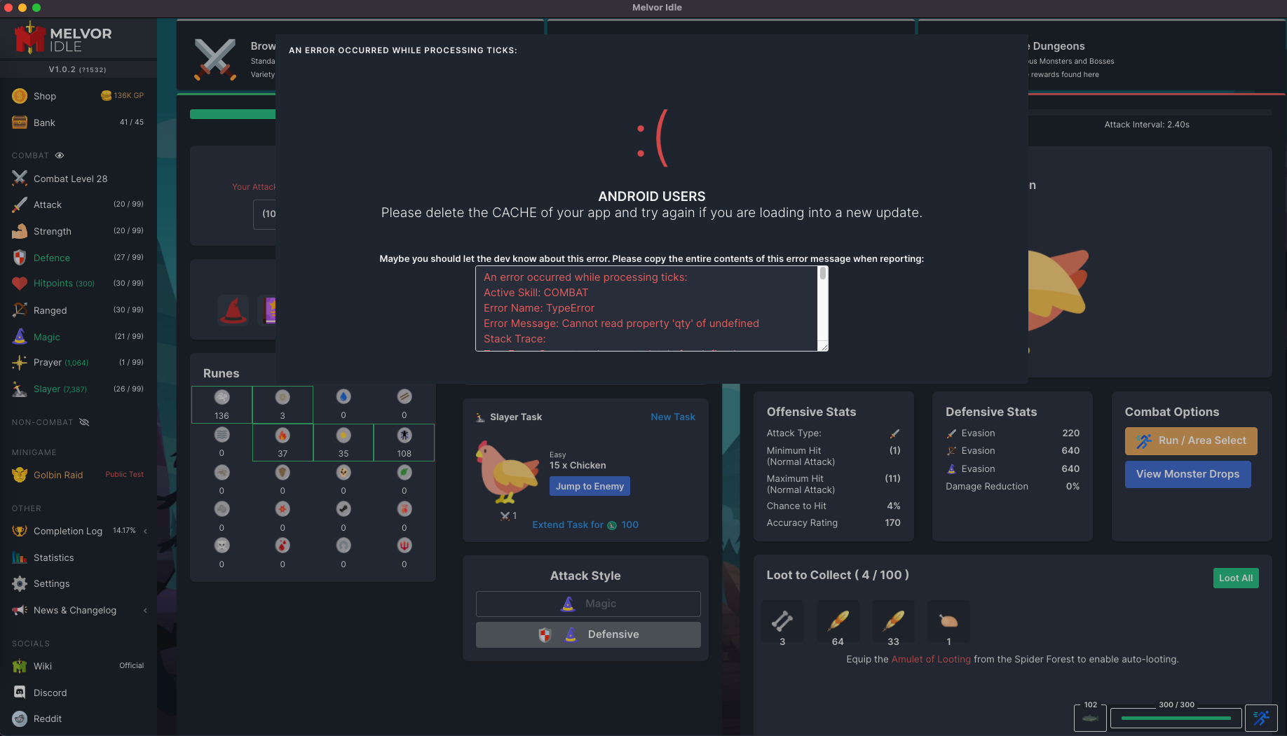 [Bug]: Cannot read property 'qty' of undefined · Issue #2183 · MelvorIdle/melvoridle.github.io ...