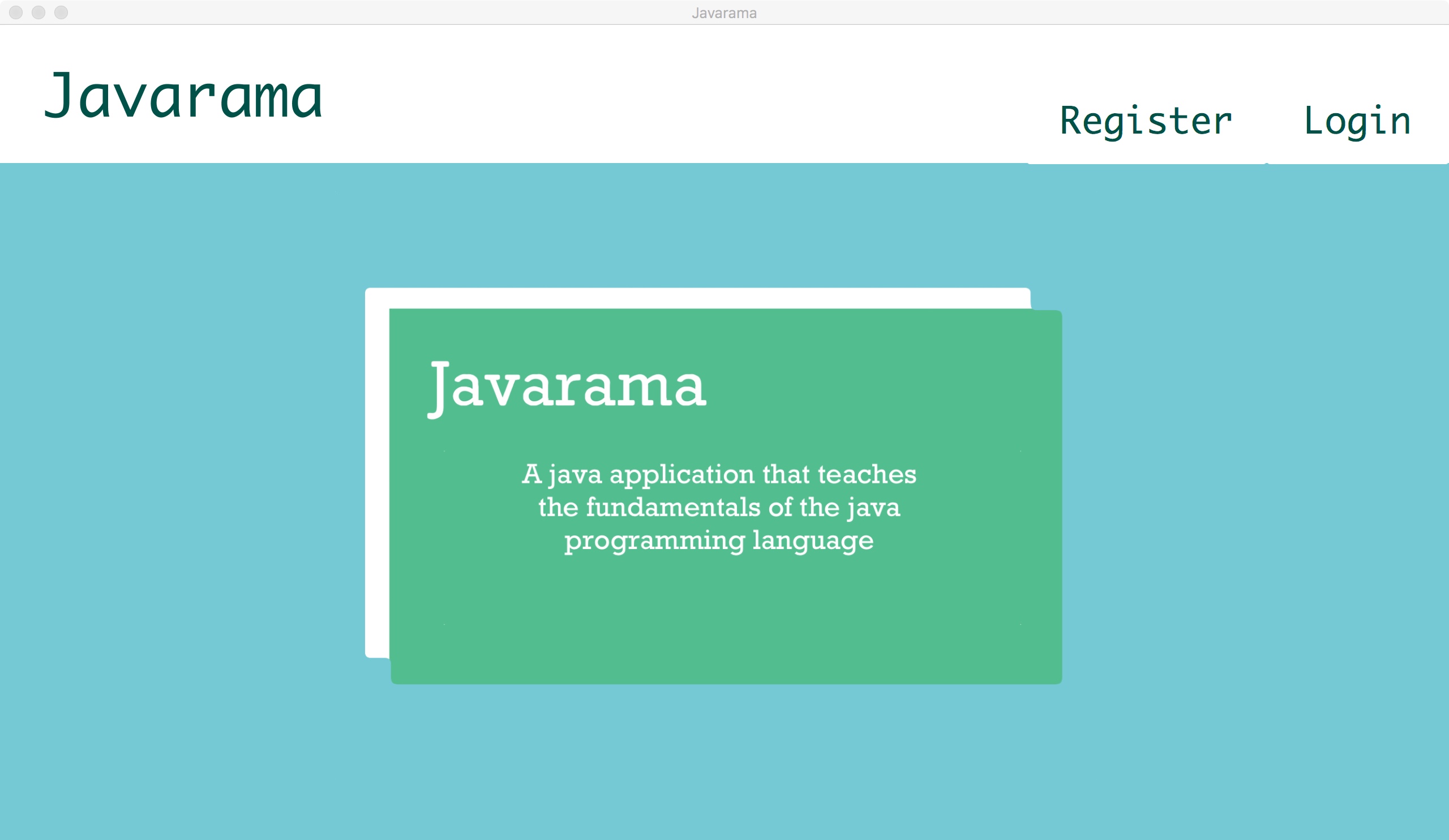 GitHub - ibhutchinson/Javarama: Java Education Platform