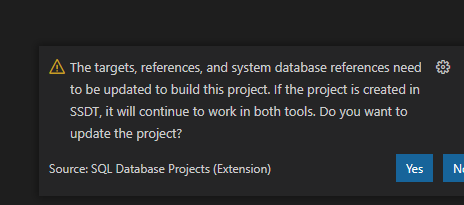 Create sqlproj shows a warning which doesn't go away · Issue #17138 · microsoft/azuredatastudio ...