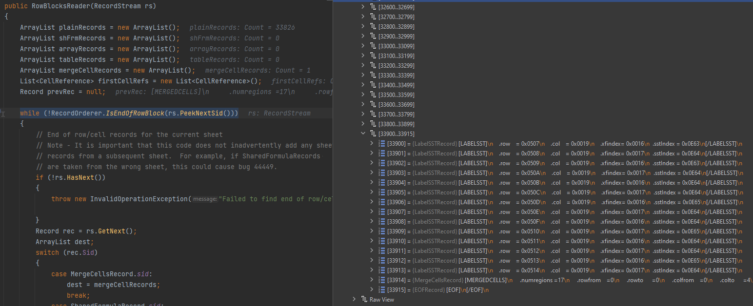 Allow skipping EOF validation in row block processing · Issue #776 · nissl-lab/npoi · GitHub