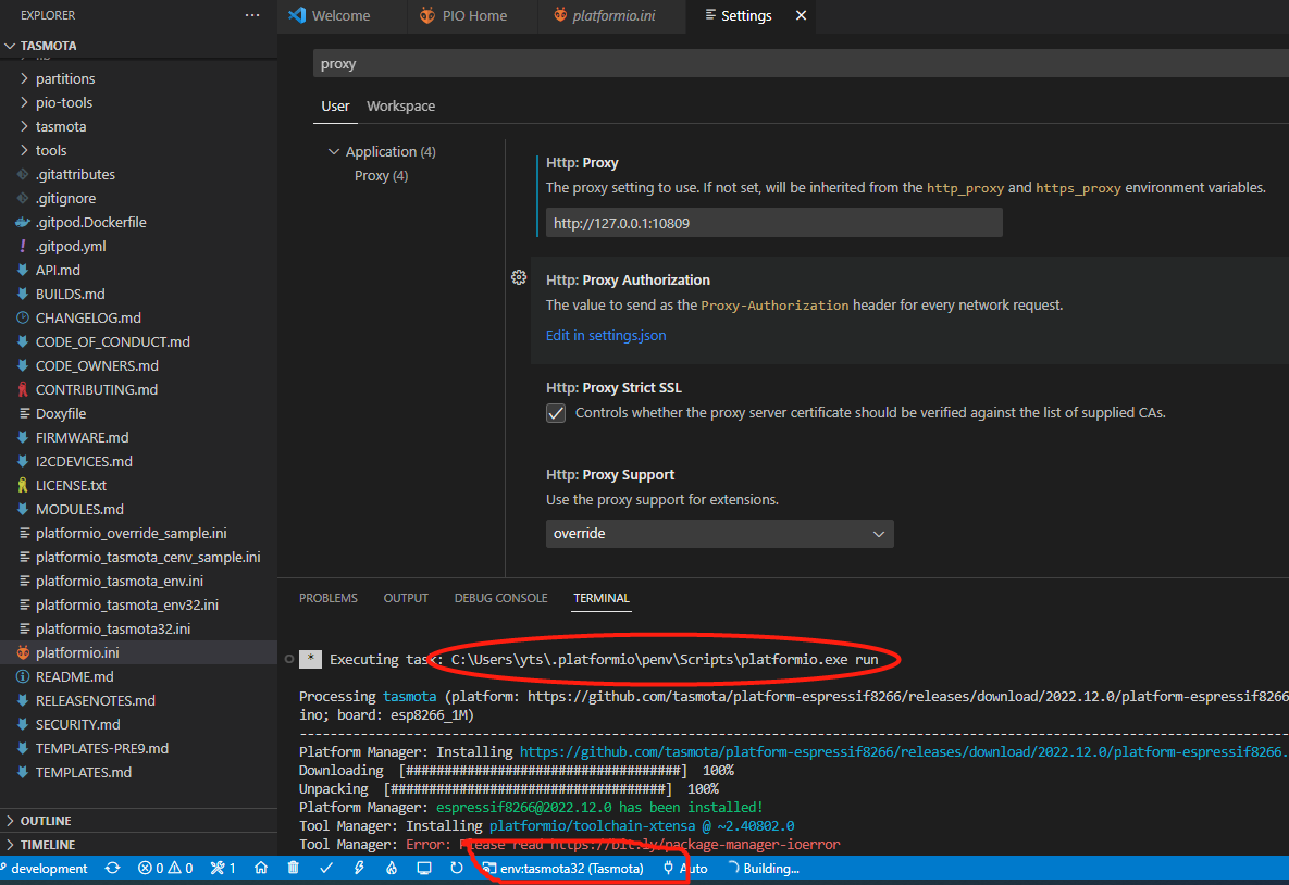 It is recommended to delete settings.json in the vSCode directory · arendst Tasmota · Discussion ...
