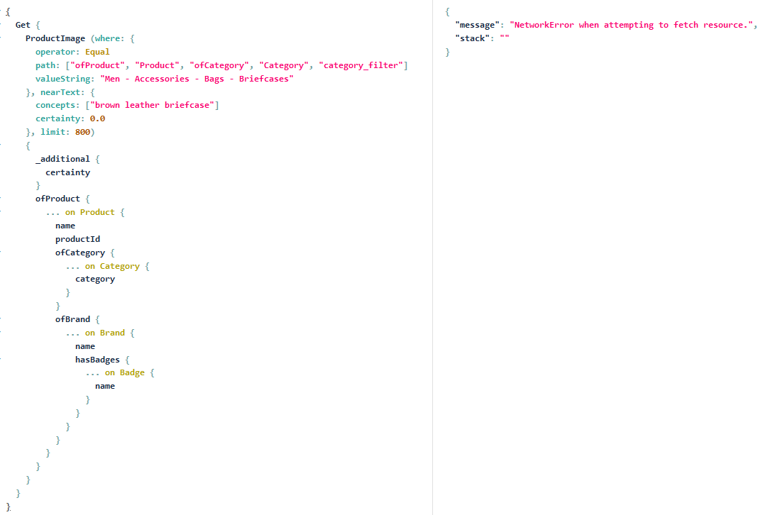 Bug: Weaviate panics on filtered vector search · Issue #1937 · weaviate/weaviate · GitHub