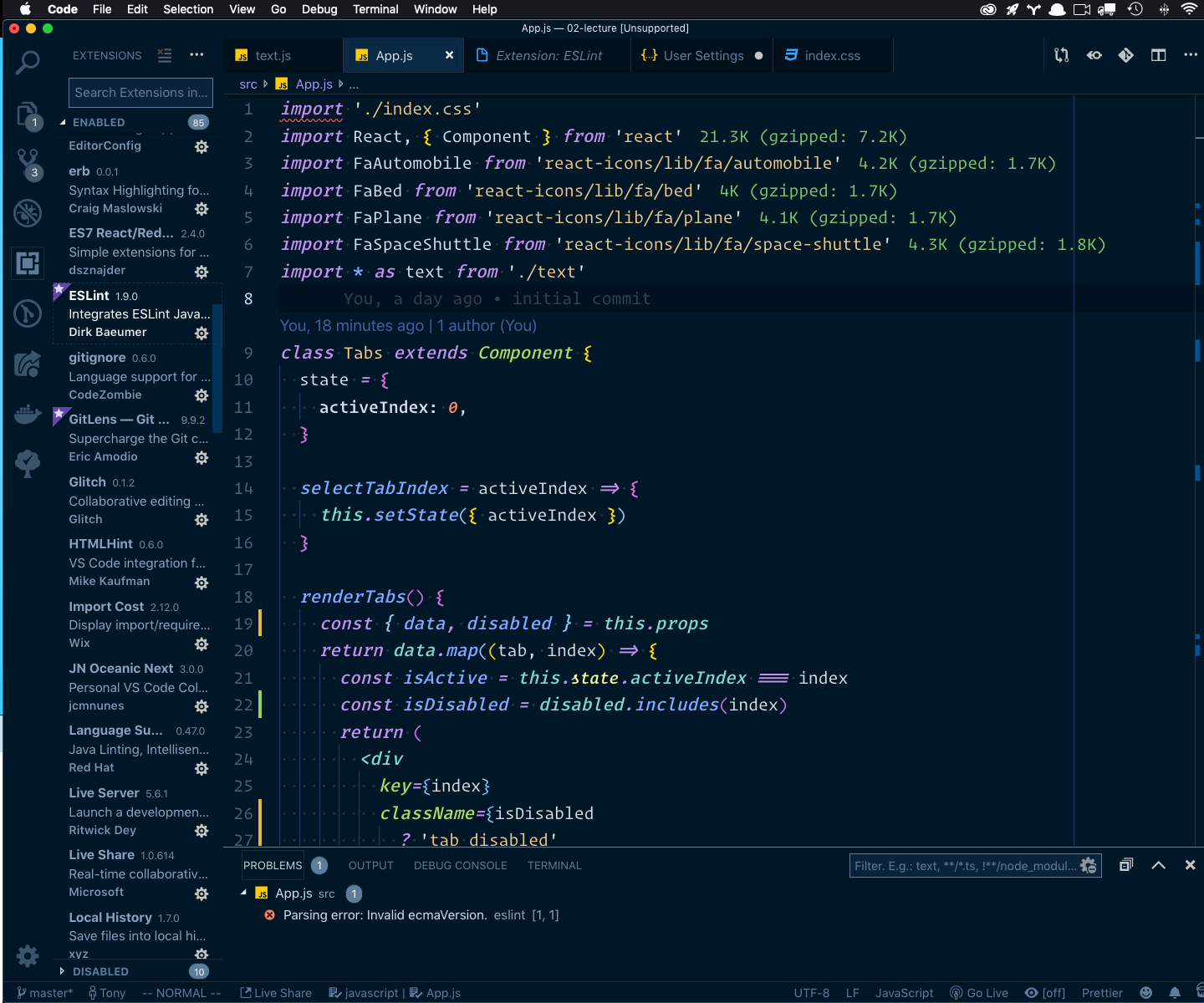 Invalid Ecmaversion · Issue 725 · Microsoftvscode Eslint · Github
