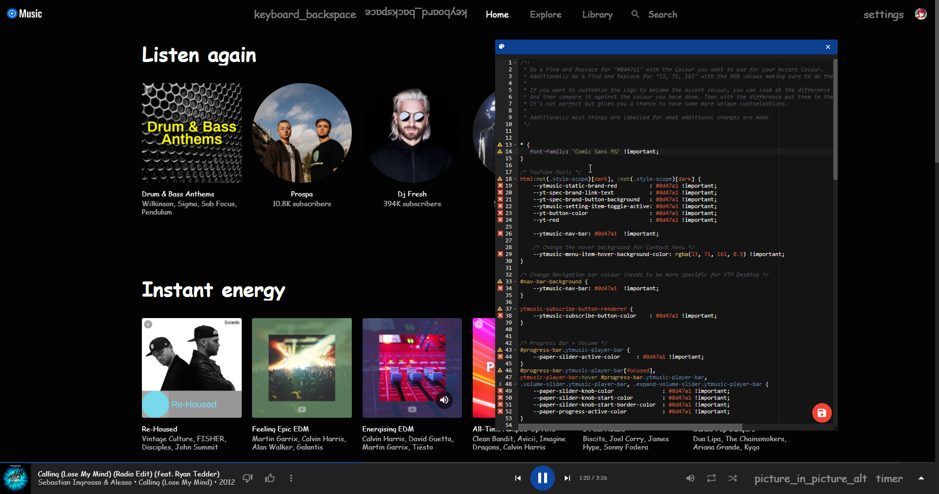 Changing the font · Issue #939 · ytmdesktop/ytmdesktop · GitHub