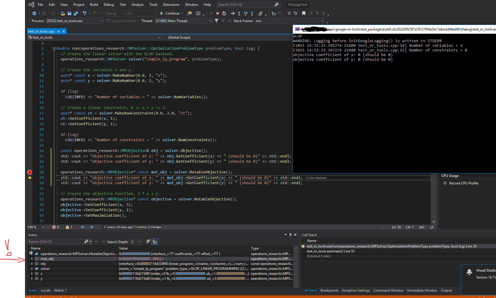Debug build seg fault when building with conan recipe · Issue #2197 · google/or-tools · GitHub