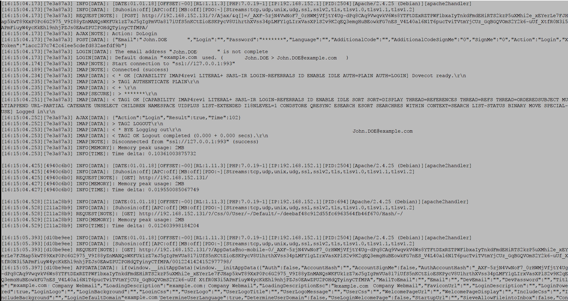 Impossible to connect on Rainloop despite of successful connection on Dovecot · Issue #1605 ...