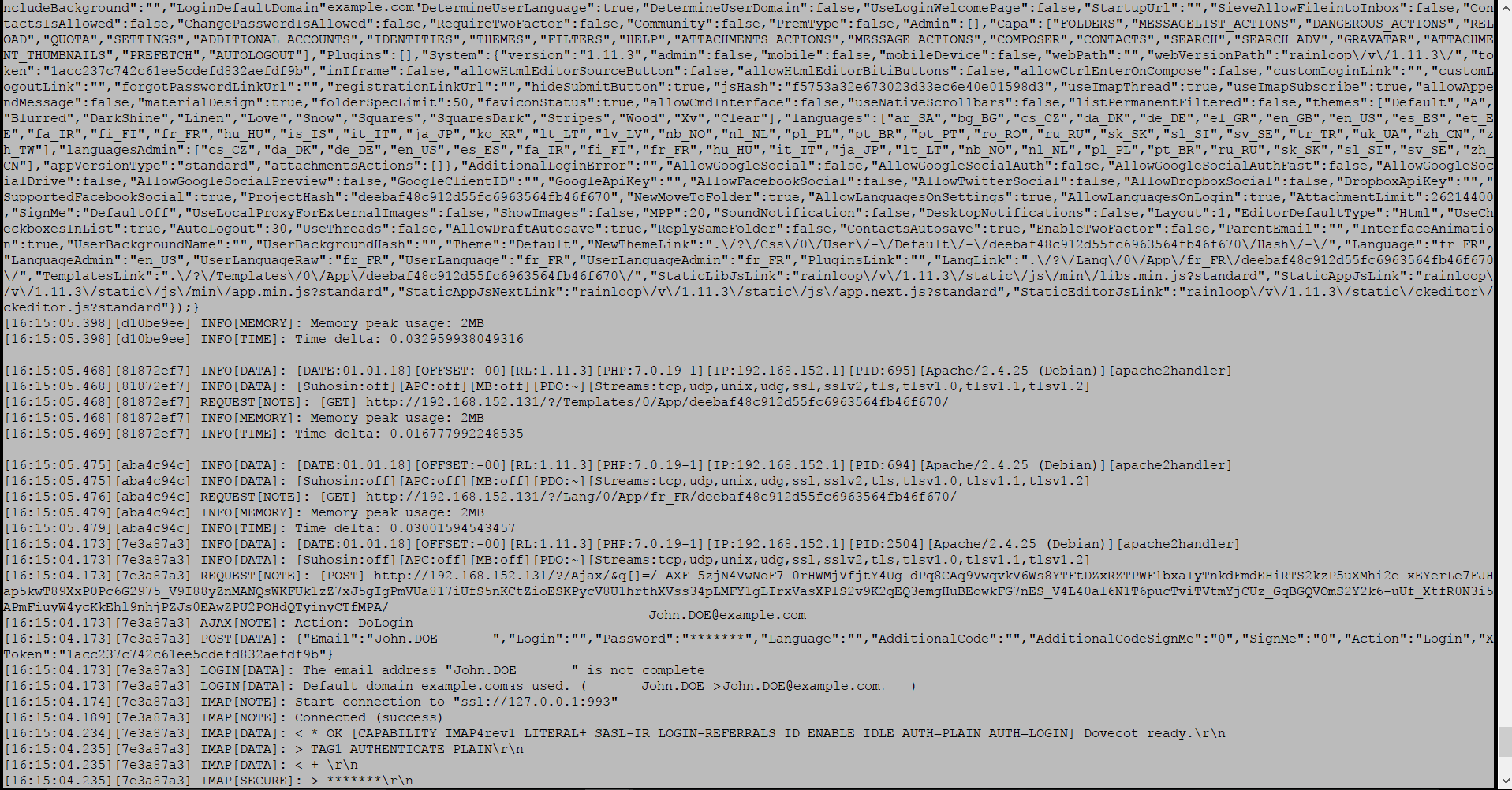 Impossible To Connect On Rainloop Despite Of Successful Connection On Dovecot · Issue 1605 