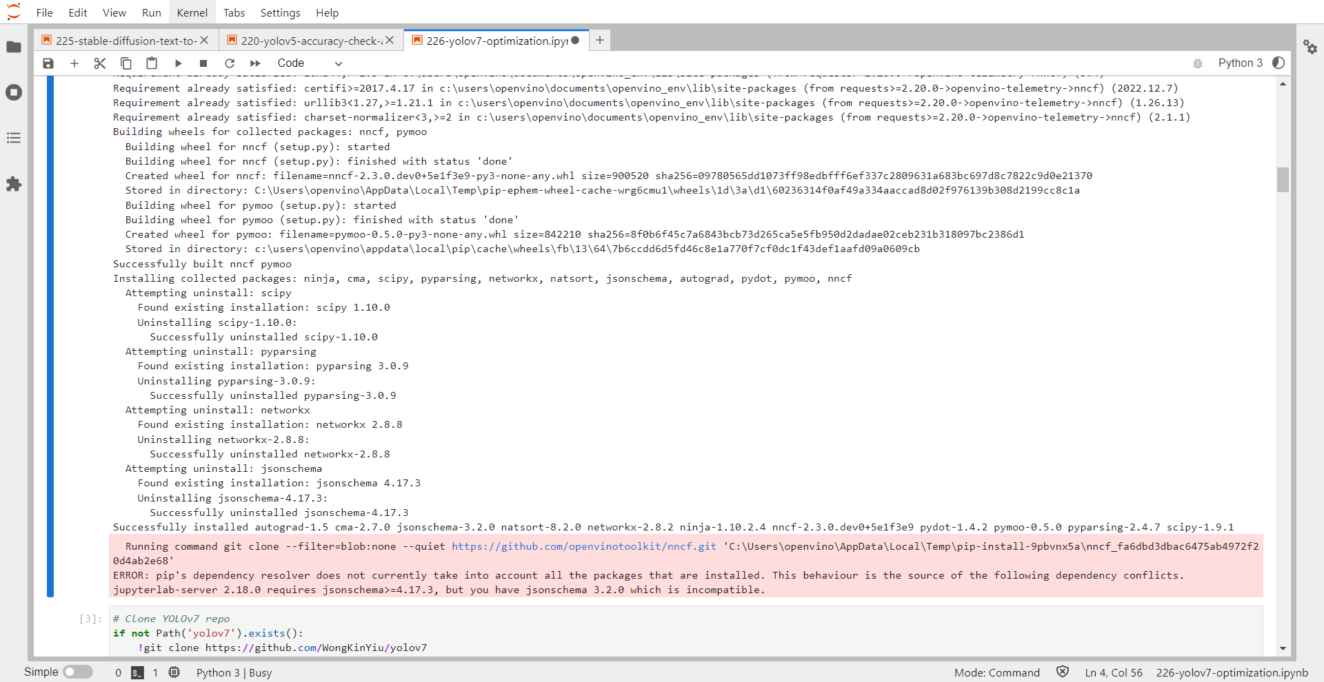 226-yolov7 on Windows (errors or just warning) · Issue #772 · openvinotoolkit/openvino_notebooks ...