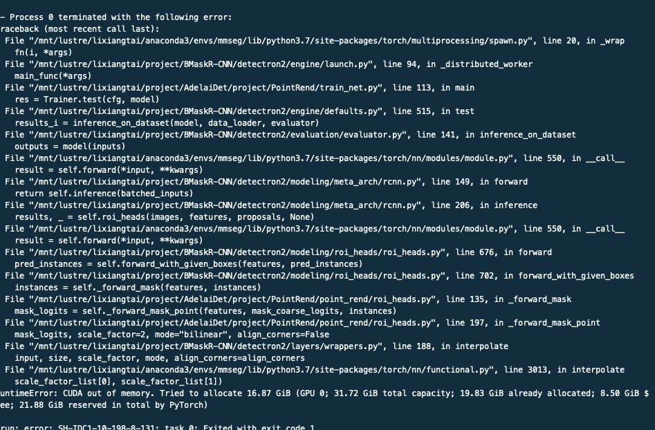 PointRend Out of Memory error on LVIS · Issue #1989 · facebookresearch/detectron2 · GitHub