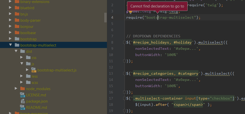 Critical dependency · Issue #1137 · davidstutz/bootstrap-multiselect · GitHub