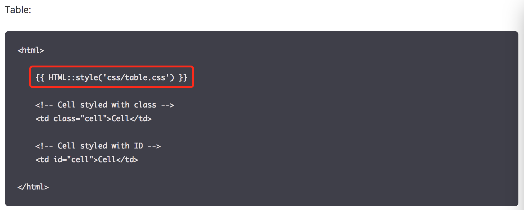 [QUESTION]When use {{ HTML::style('css/statement.css') }}, notice Class 'HTML' not found · Issue ...