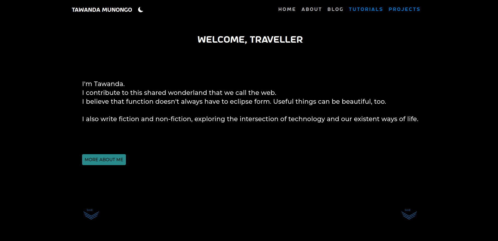 GitHub - tmunongo/myweb: My first portfolio site. Frontend for an Apollo GraphQL backend.